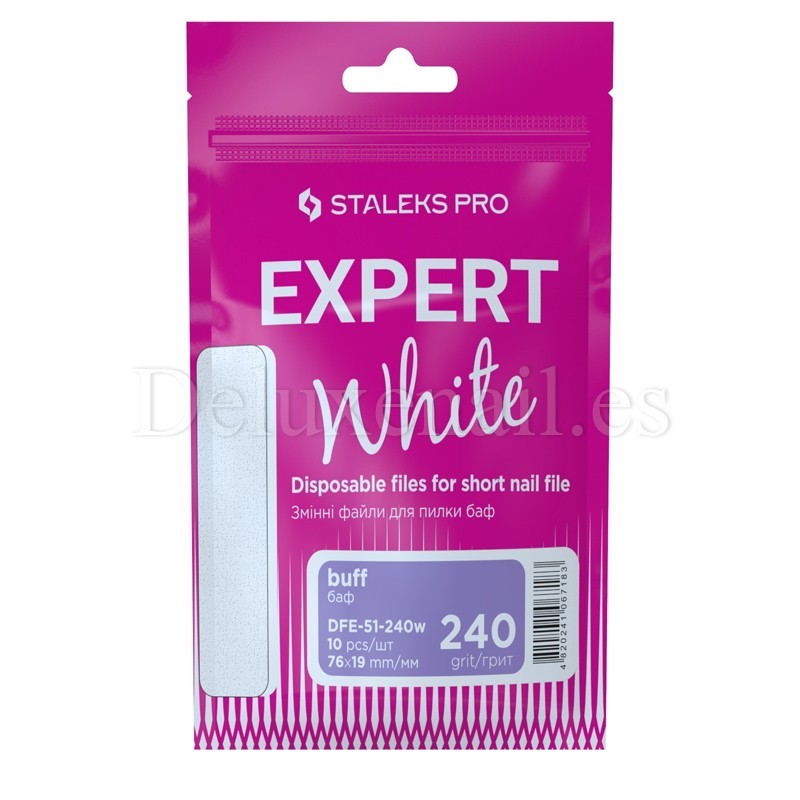 DFE-51-240w - Limas pulidoras adhesivas desechables Staleks Expert, 240 ...